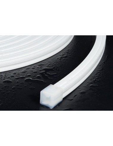 5m Pure White Neon Flex LED Strip (24V, 7W, 126 LEDs/m, Solid Glow, IP67)